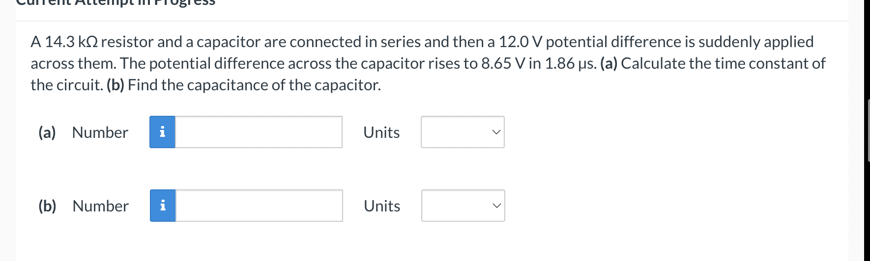 Solved A 14.3kΩ ﻿resistor and a capacitor are connected in | Chegg.com