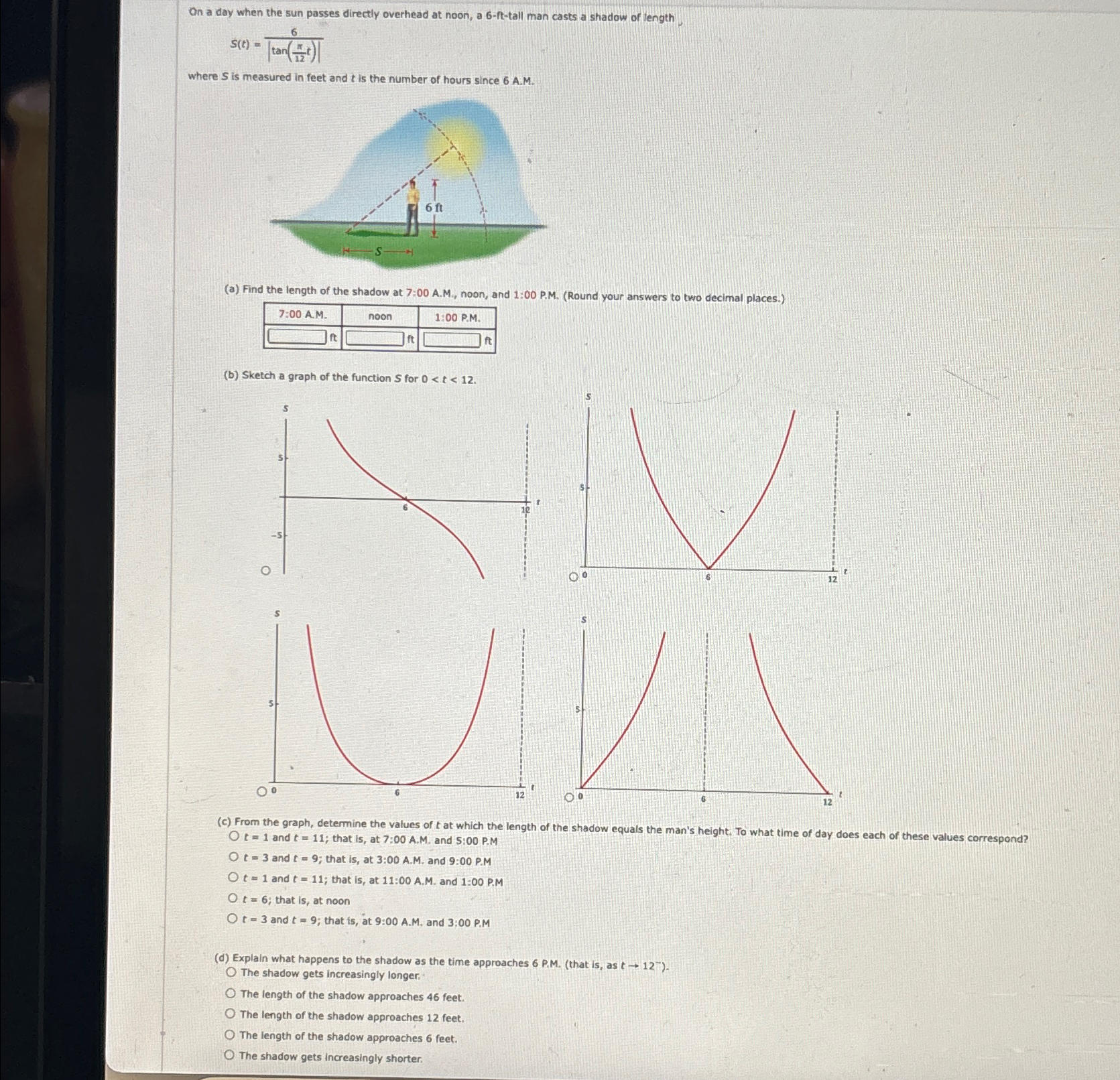 Solved On a day when the sun passes directly overhead at | Chegg.com
