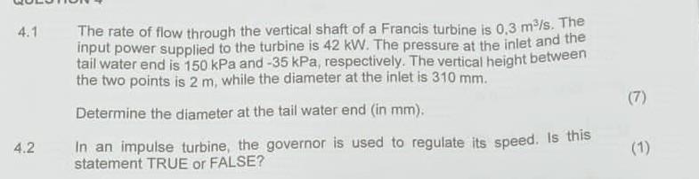 1.1 Main pipe A forks into pipes B and C (as shown in | Chegg.com
