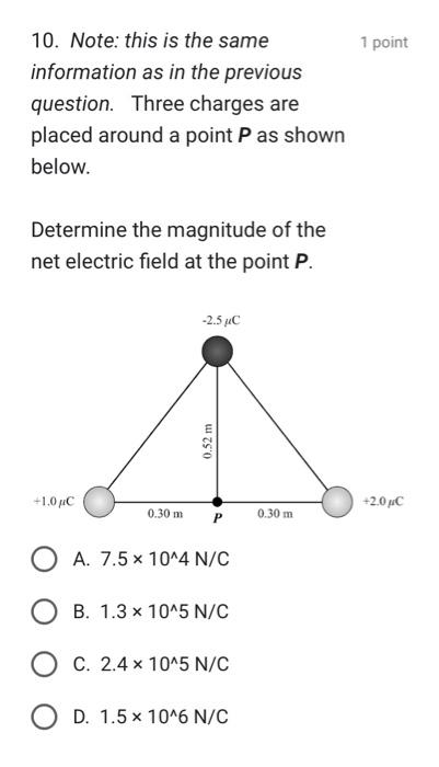 Solved 8. A proton is placed in a uniform 1 point electric | Chegg.com