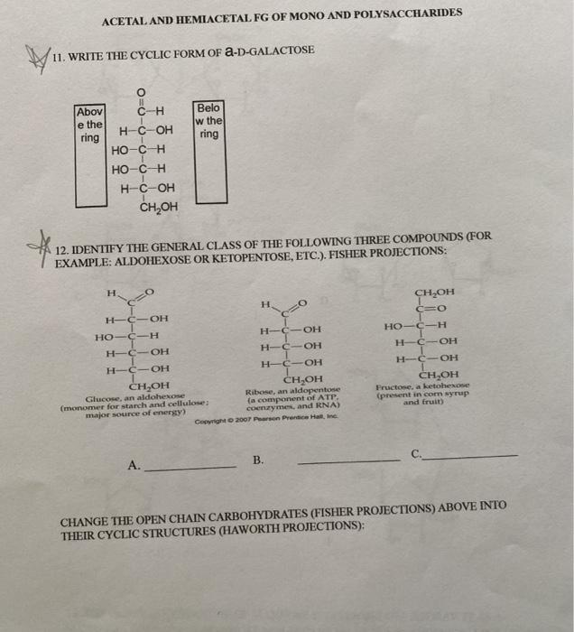 Solved ACETAL AND HEMIACETAL FG OF MONO AND POLYSACCHARIDES | Chegg.com