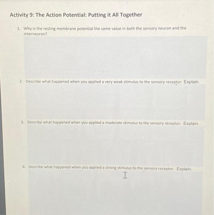 Solved After completing each PhysioEx lab activity in | Chegg.com
