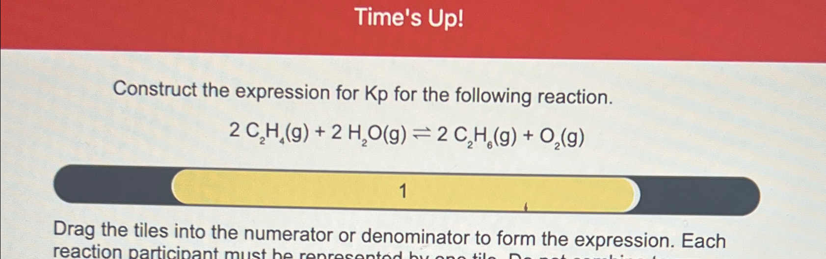 Solved Time's Up!Construct the expression for Kp ﻿for the | Chegg.com