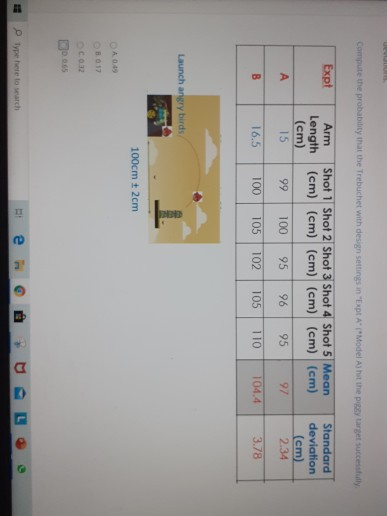 Solved Compute the probability that the Trebuchet with | Chegg.com