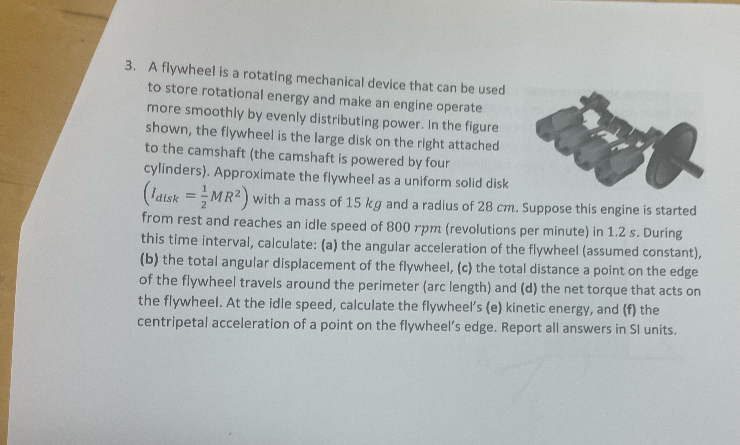 Solved A flywheel is a rotating mechanical device that can | Chegg.com