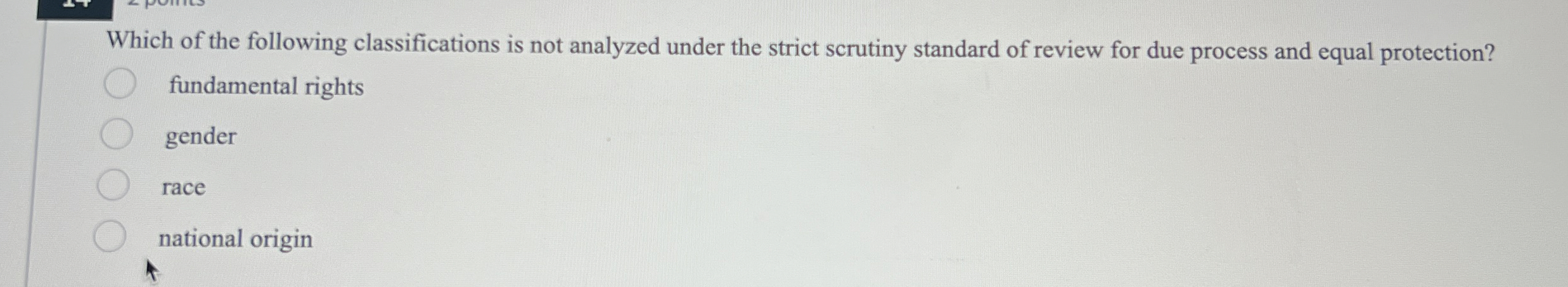 Solved Which of the following classifications is not | Chegg.com