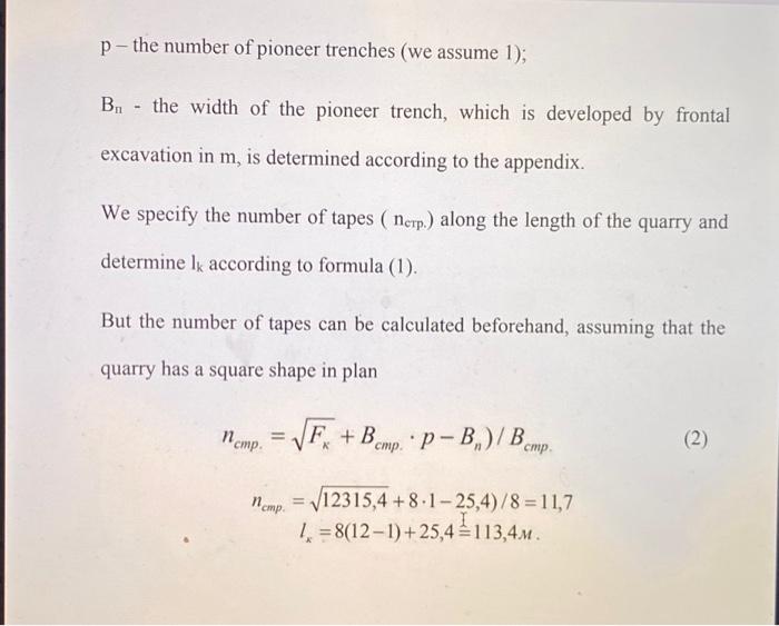 Solved Determine the dimensions of the quarry at the level | Chegg.com