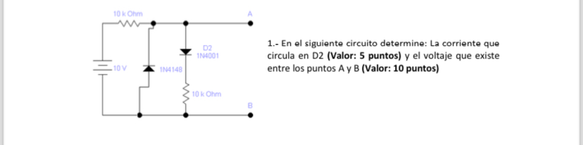Solved 1.- ﻿En el siguiente circuito determine: La corriente | Chegg.com