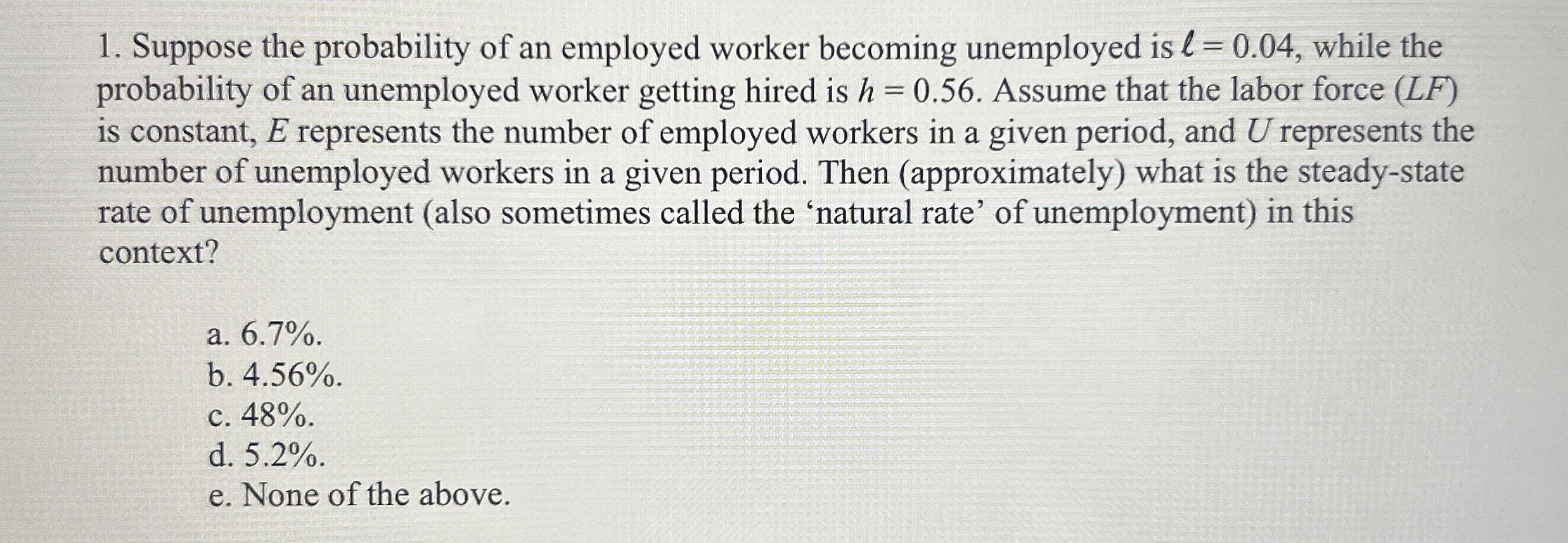 Solved Suppose the probability of an employed worker | Chegg.com