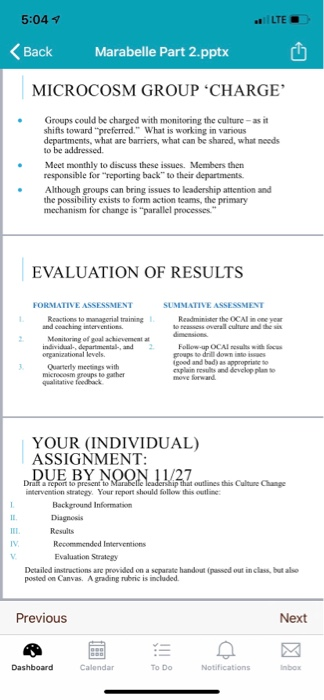 Organizational Culture Assessment Instrument (OCAI) - | Chegg.com