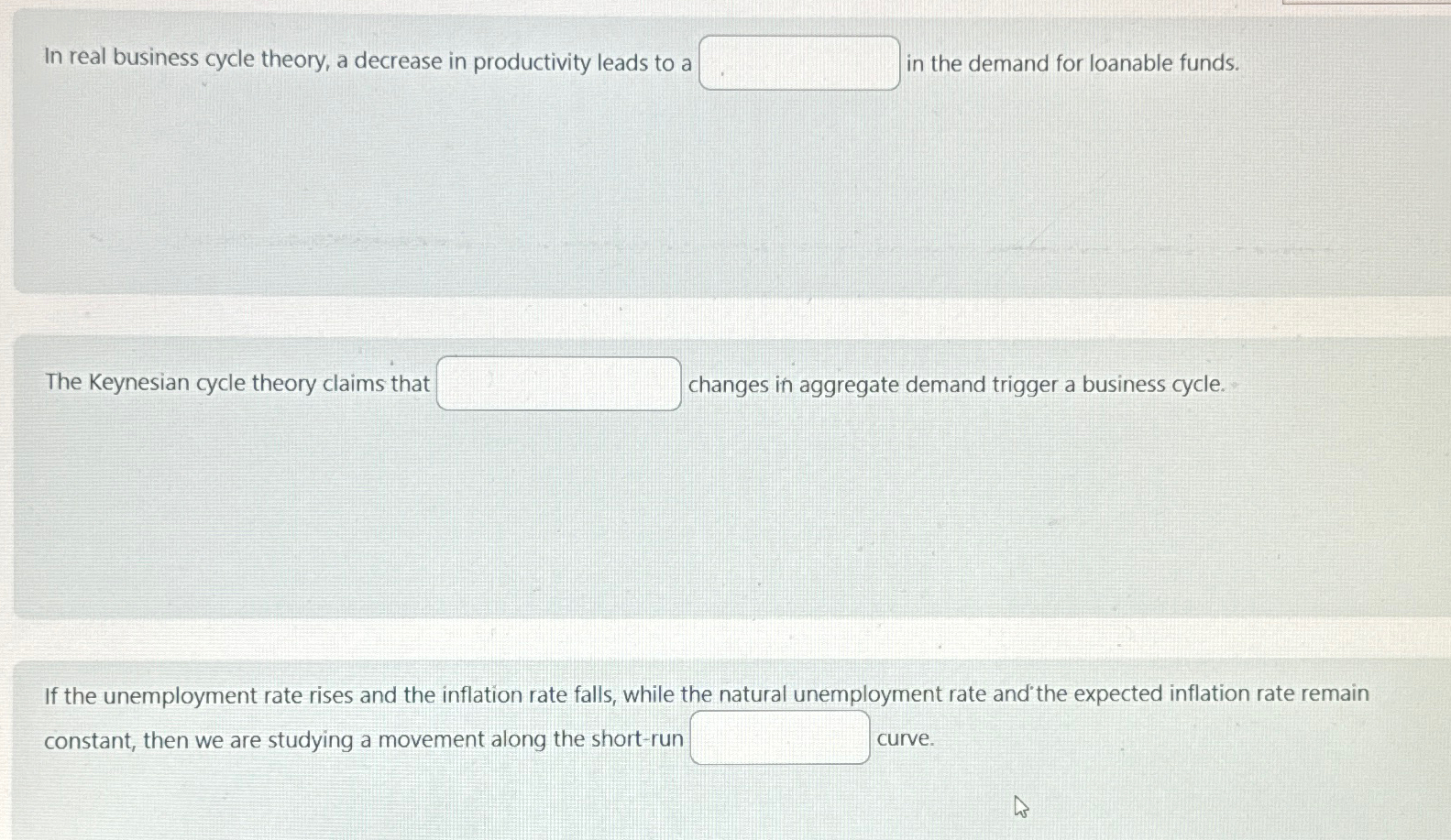 Solved In real business cycle theory, a decrease in | Chegg.com