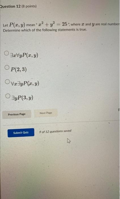 Solved Let P X Y Mean X2 Y2 25 Where X And Y Are Real