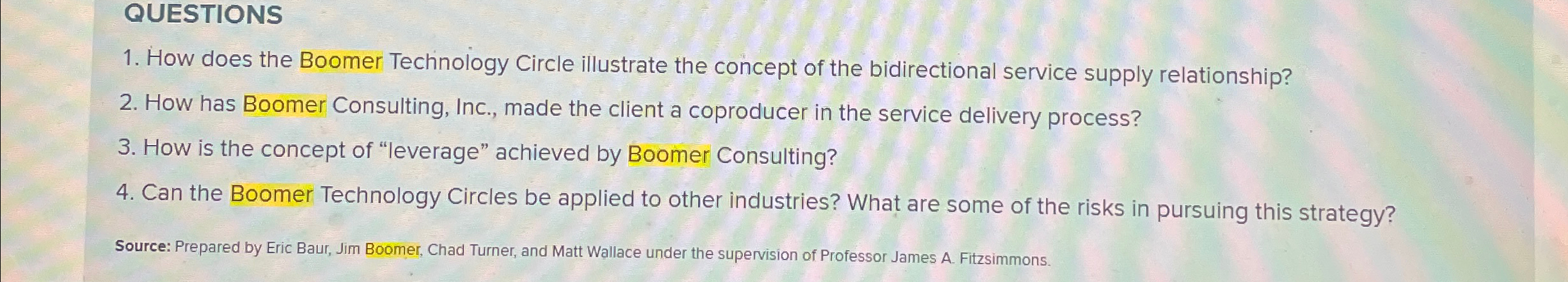 Solved QUESTIONSHow does the Boomer Technology Circle | Chegg.com