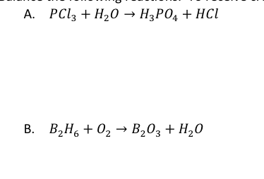 Solved Balance the following | Chegg.com