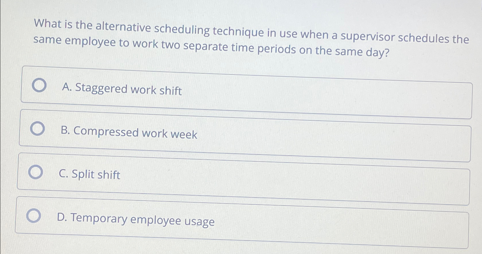 Solved What is the alternative scheduling technique in use | Chegg.com