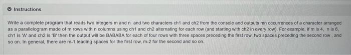 Solved Write a complete program that reads two integers m | Chegg.com