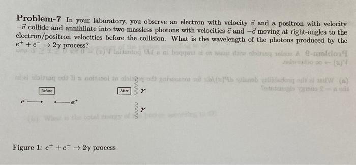 Solved Problem-7 In your laboratory, you observe an electron | Chegg.com