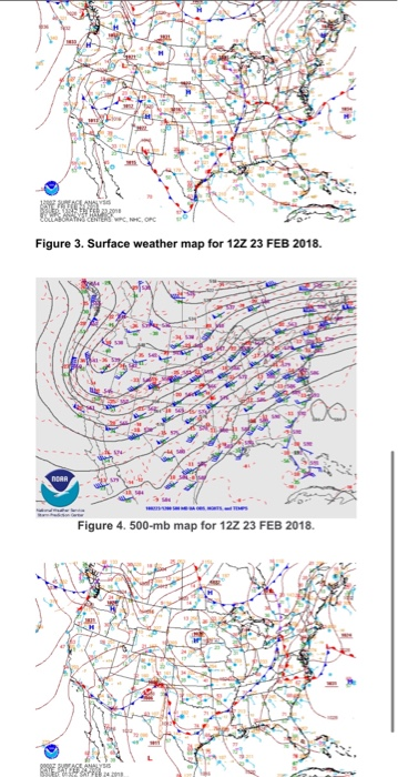 Solved 27. The 500-mb upper-air map for 12Z 23 Feb 2018 is | Chegg.com