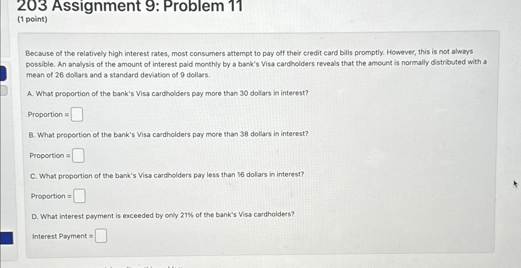 Solved 203 ﻿Assignment 9: Problem 11(1 ﻿point)Because of the | Chegg.com