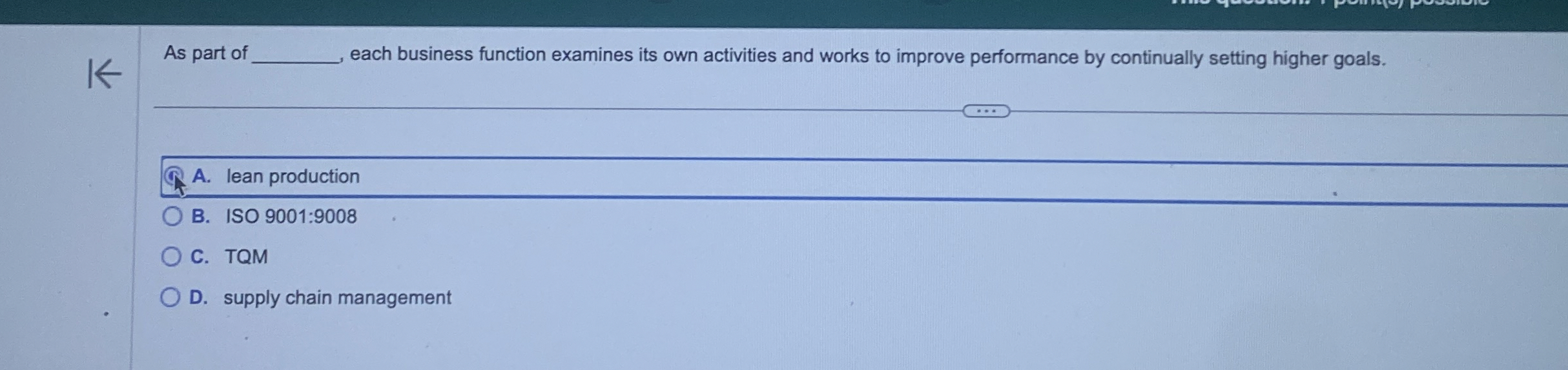 Solved As part of ﻿each business function examines its own | Chegg.com