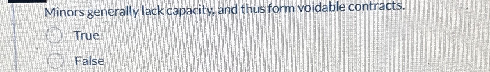 Solved Minors generally lack capacity, and thus form | Chegg.com