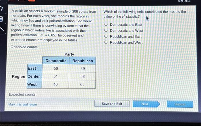 Solved A politician selects a random sample of 306 voters | Chegg.com