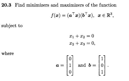 Solved 20.3 Find minimizers and maximizers of the function | Chegg.com