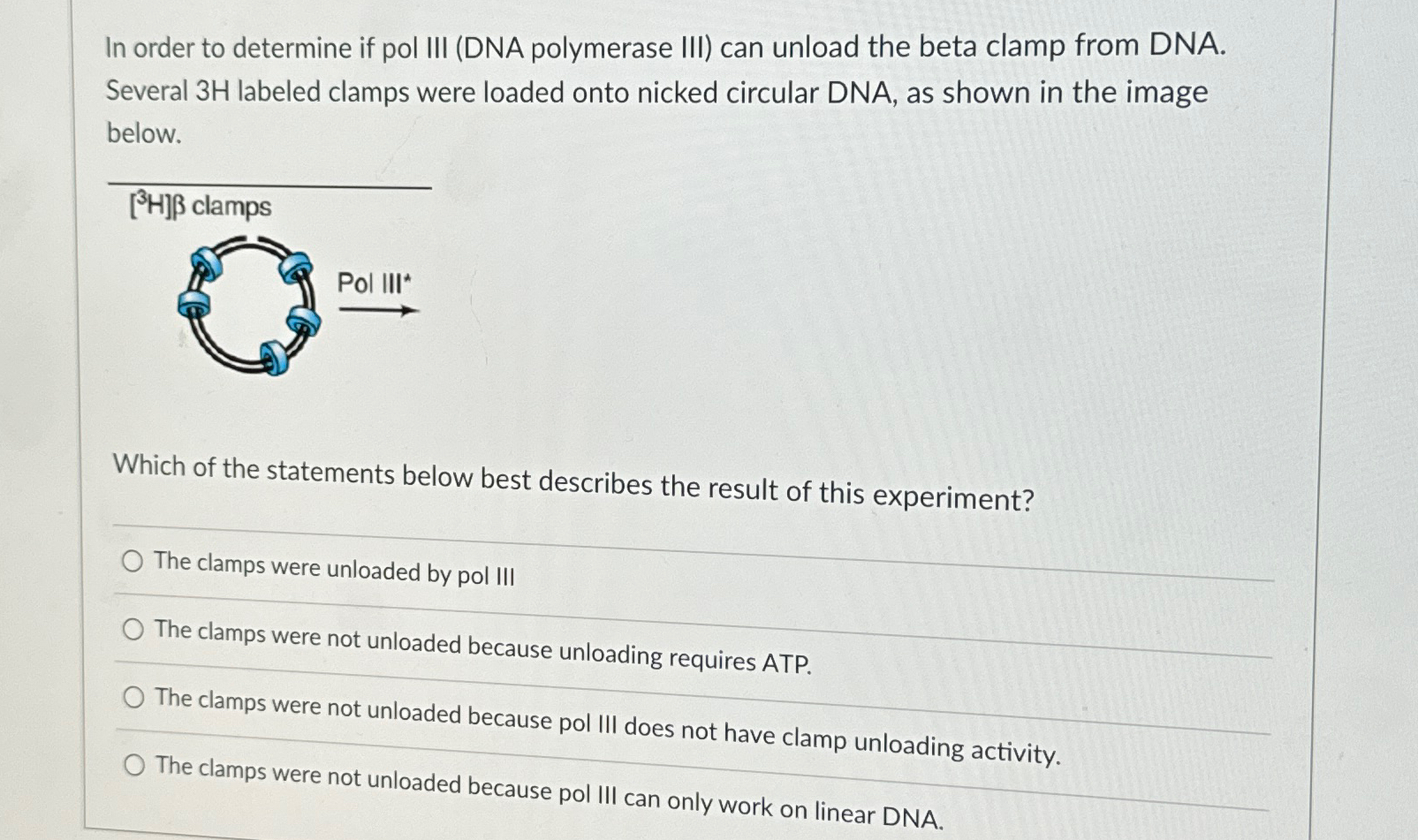 Solved In order to determine if pol III (DNA polymerase III) | Chegg.com