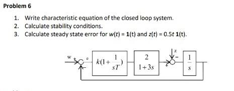 Solved Problem 6 1. Write characteristic equation of the | Chegg.com