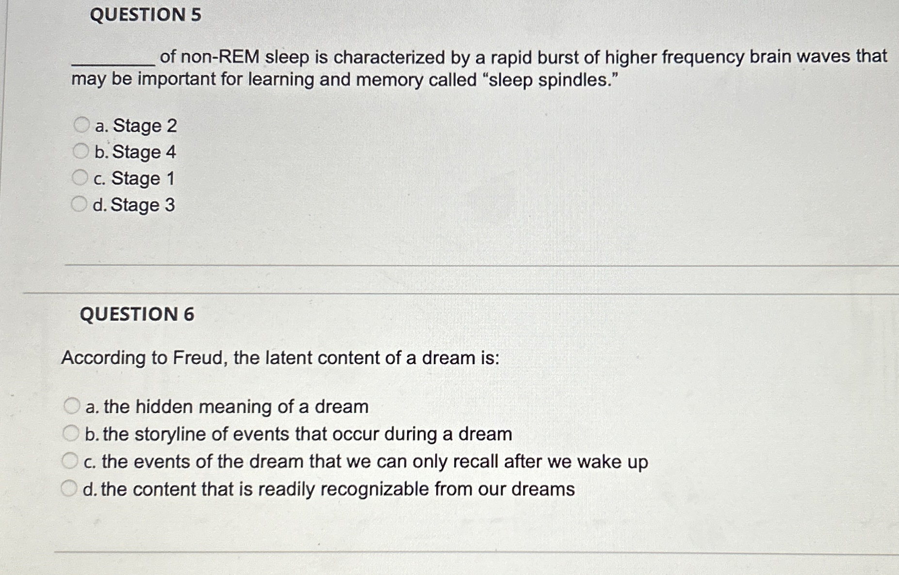 Solved QUESTION 5q, ﻿of non-REM sleep is characterized by a | Chegg.com