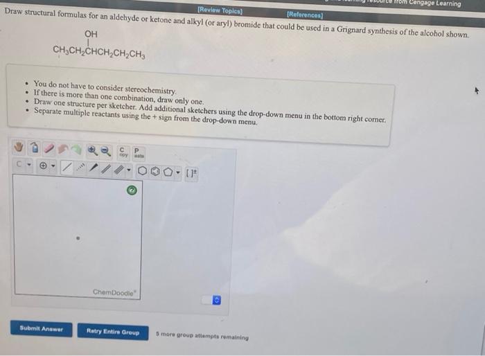 Solved Cengage Learning [Review Toples) [References) Draw | Chegg.com