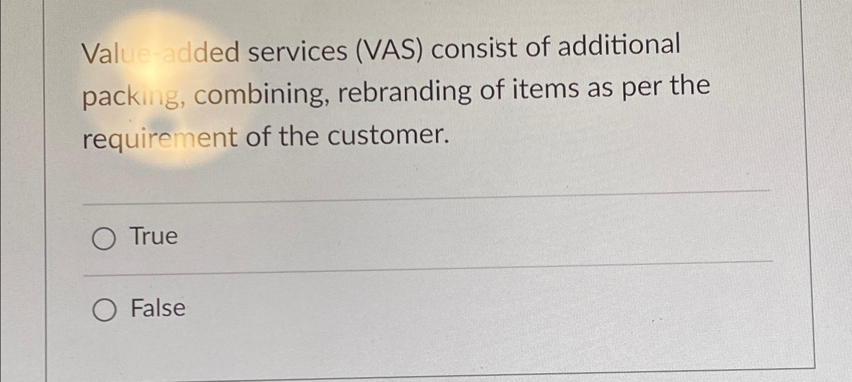 Solved Value added services (VAS) ﻿consist of additional | Chegg.com
