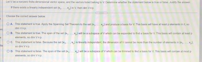 Solved and Let V be a nonzero finite-dimensional vector | Chegg.com