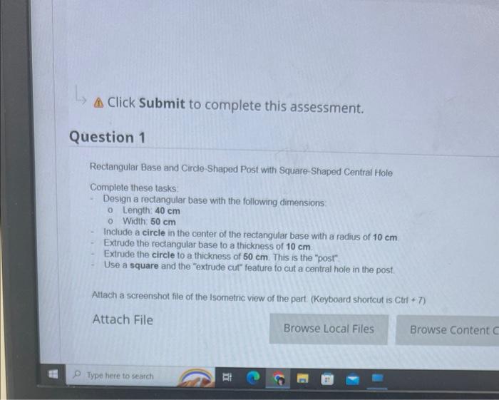 Solved Click Submit to complete this assessment. uestion 1 | Chegg.com