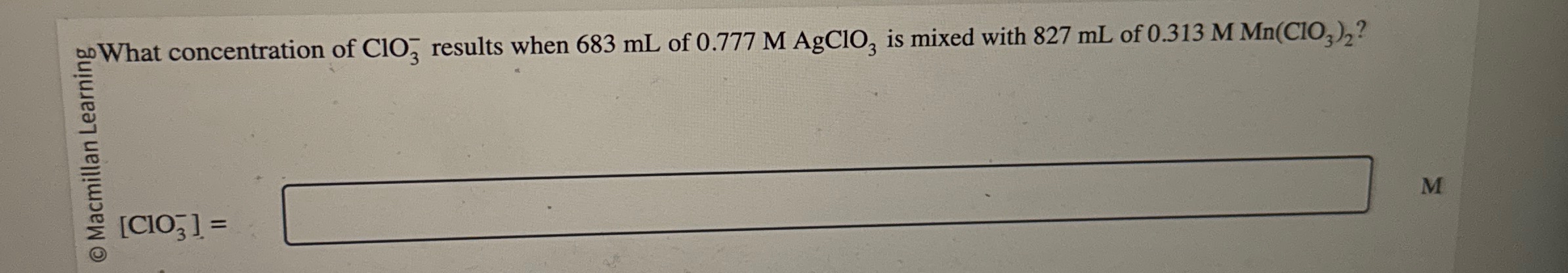 Solved [ClO3-]=[ClO3-]=[ClO3-]=[ClO3-]=[ClO3-]=[ClO3-]=[ClO3 | Chegg.com