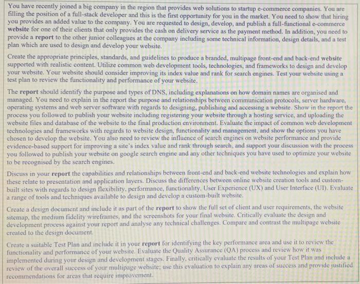 Solved D2 Critically evaluate the design and development | Chegg.com