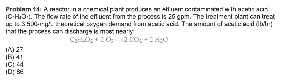 Solved Problem 14: A reactor in a chemical plant produces an | Chegg.com