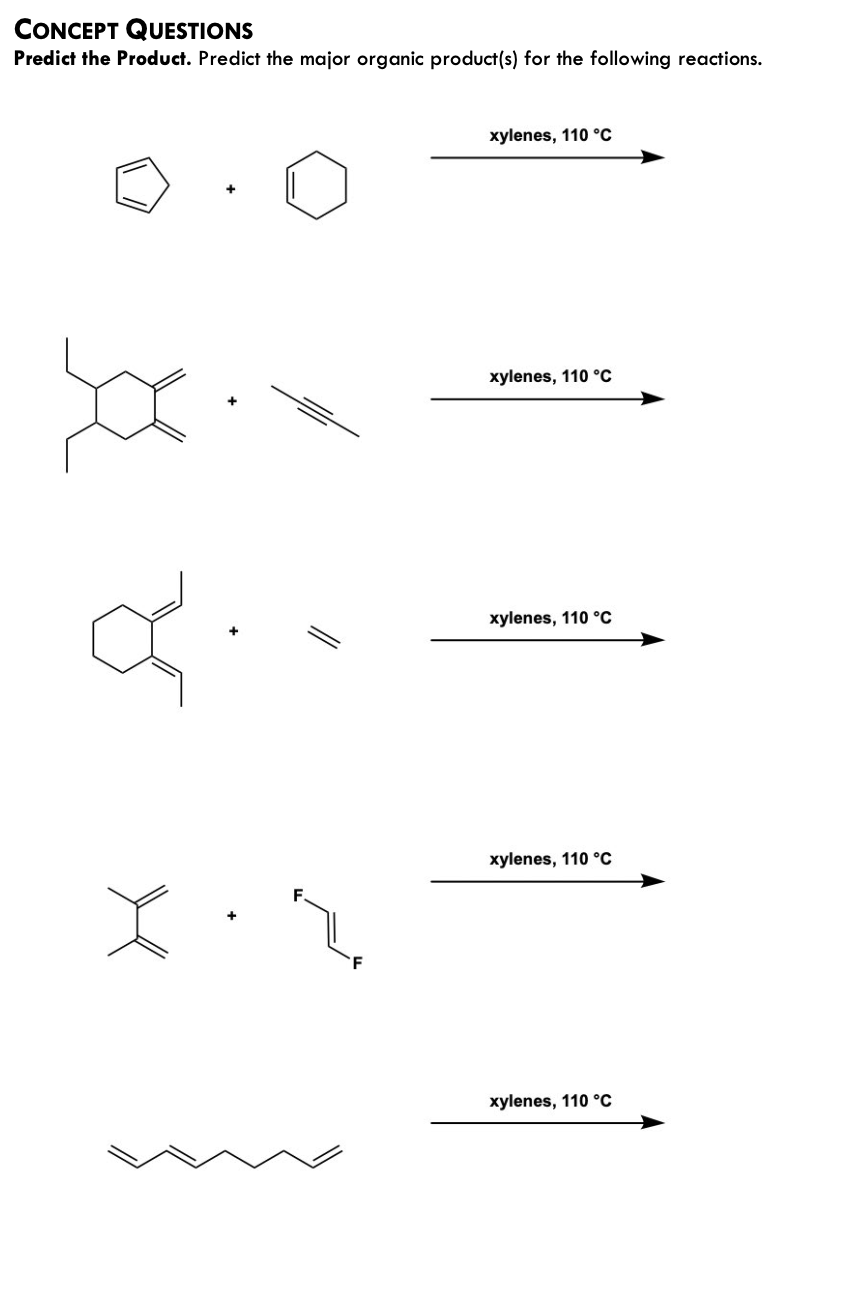 Solved CONCEPt QUESTIONSPredict the Product. Predict the | Chegg.com