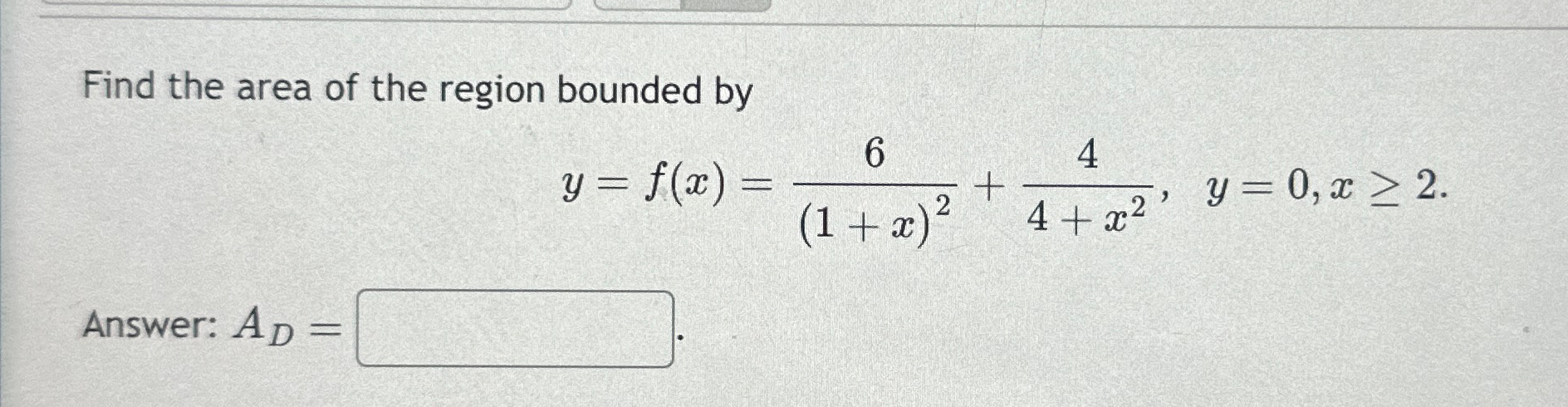 Solved Find the area of the region bounded | Chegg.com