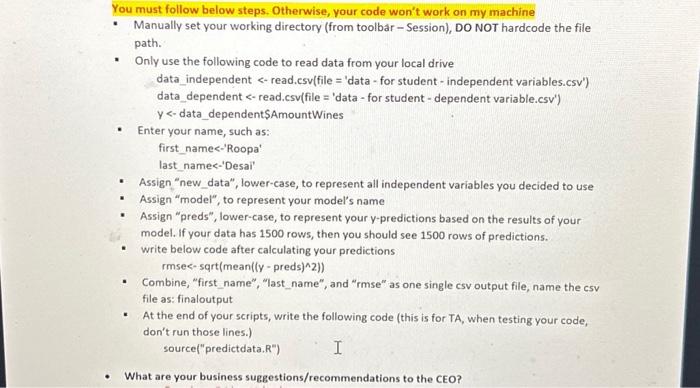Solved Data Science Competition Use any techniques | Chegg.com