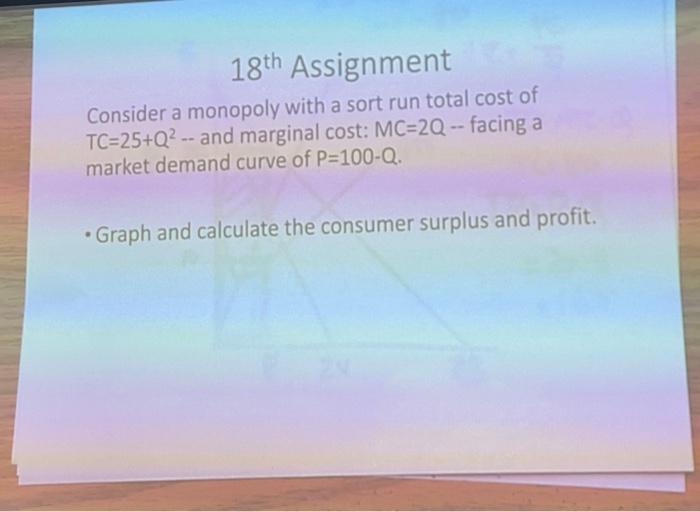 Solved 18th Assignment Consider a monopoly with a sort run | Chegg.com