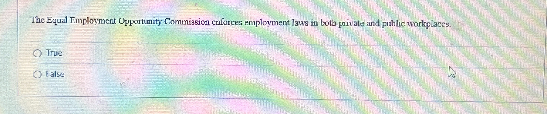 Solved The Equal Employment Opportunity Commission enforces | Chegg.com