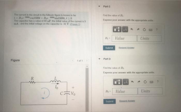 Solved The current in the circuit in the followin figure is | Chegg.com