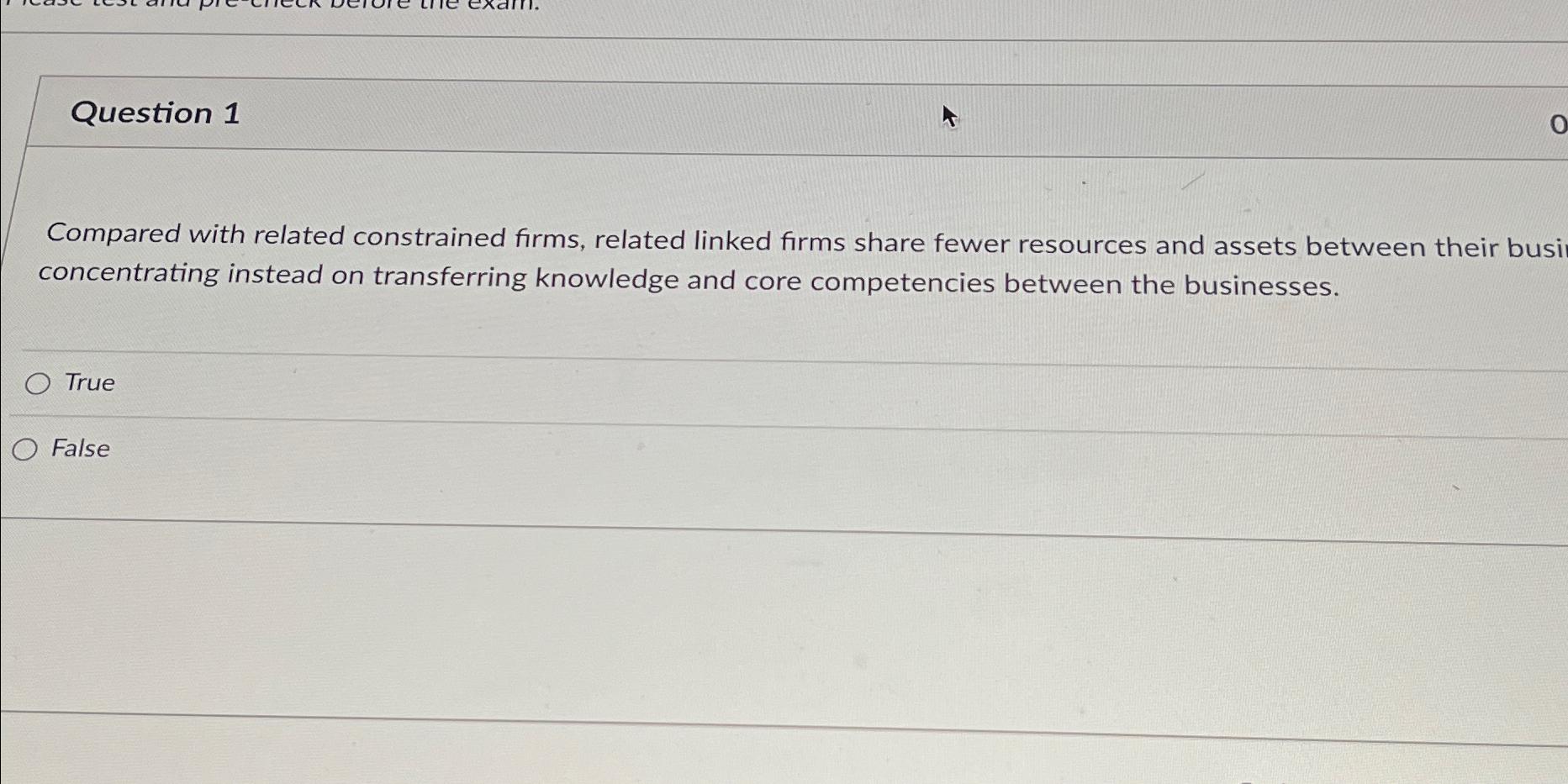 Solved Question 1Compared with related constrained firms, | Chegg.com