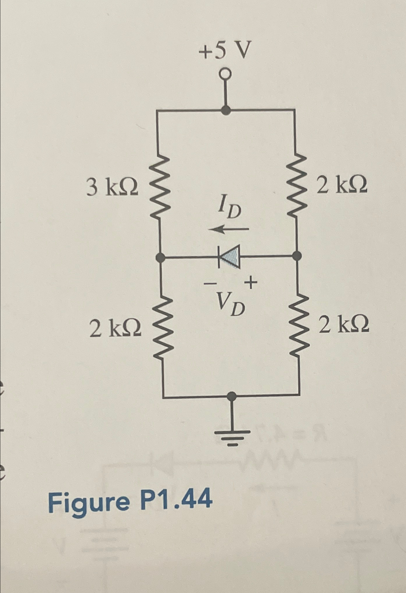 Solved Consider the circuit shown in figure p1.44. | Chegg.com