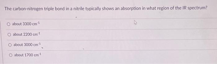 Solved The carbon-nitrogen triple bond in a nitrile | Chegg.com