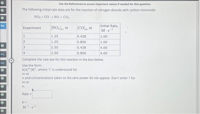 Solved req req req Use the References to access important | Chegg.com