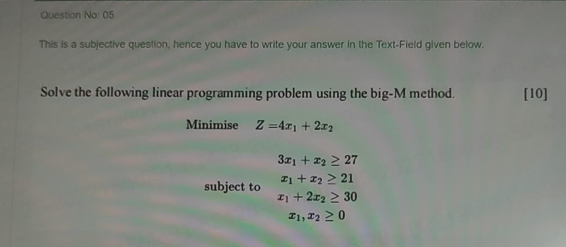 Solved This is a subjective question, hence you have to | Chegg.com