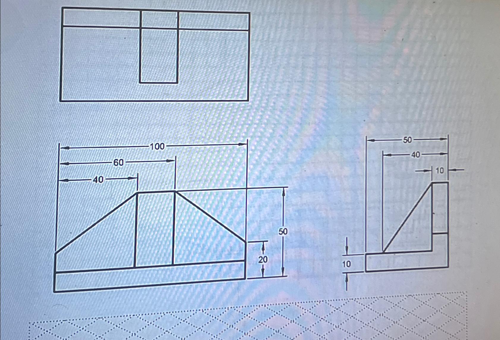 Solved Construct the shape using the dimensions | Chegg.com