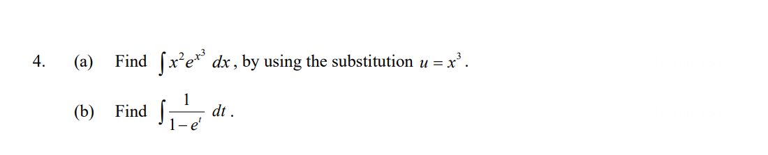Solved (a) ﻿Find ∫﻿﻿x2ex3dx, ﻿by using the substitution | Chegg.com